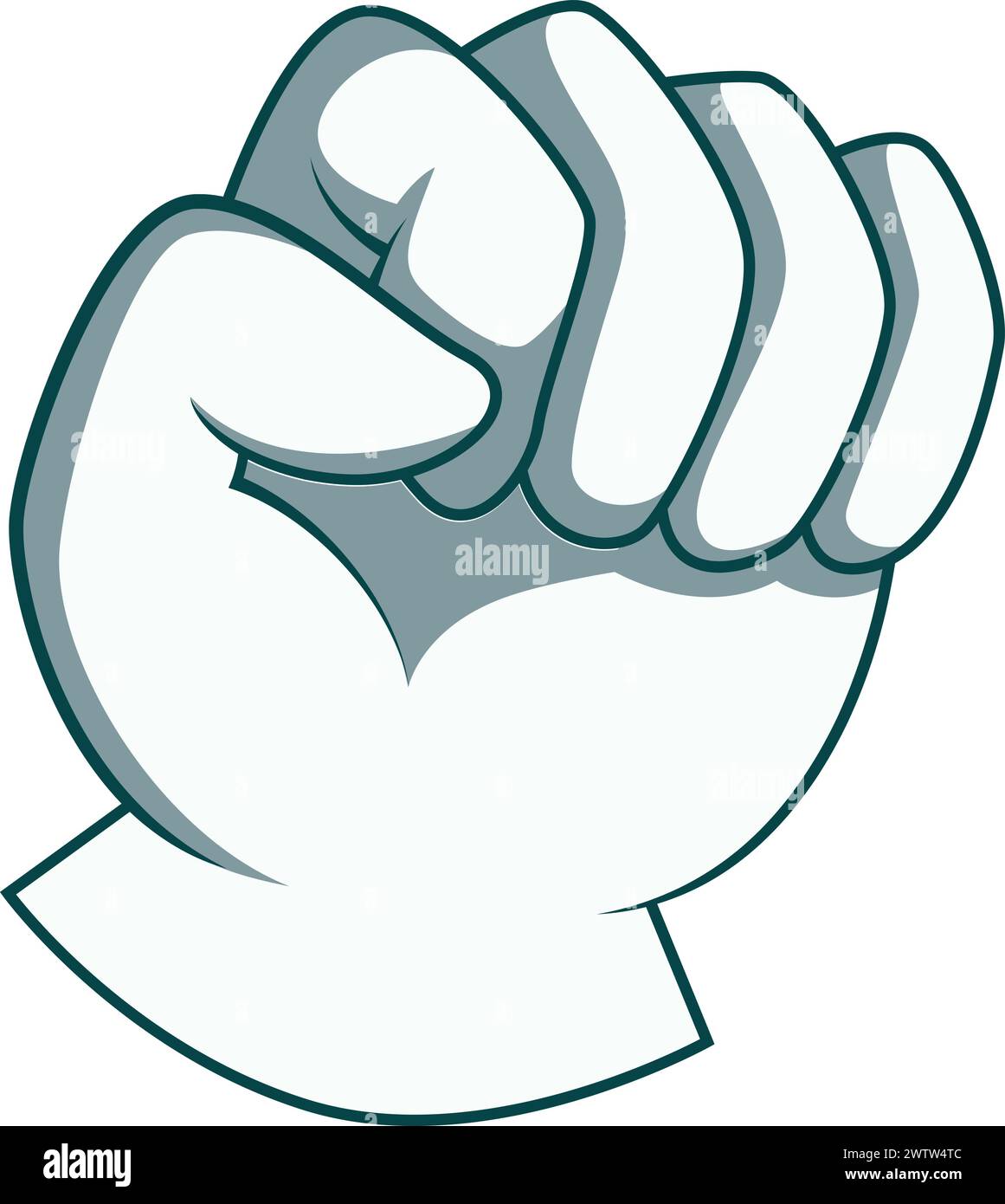 Glove hand in fist Stock Vector Images - Alamy