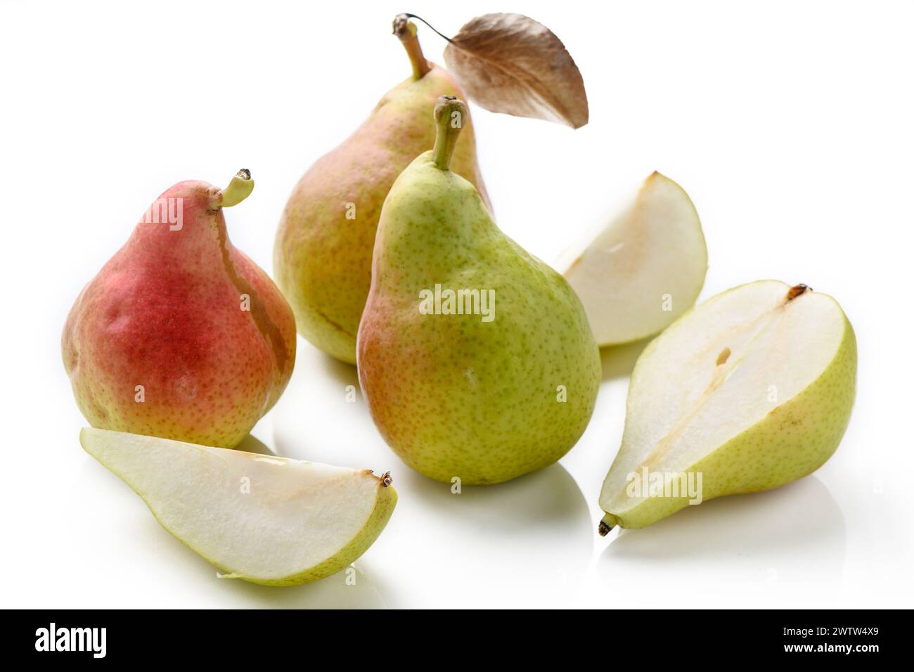 Collection of delicious pears, isolated on white background 2 Stock ...