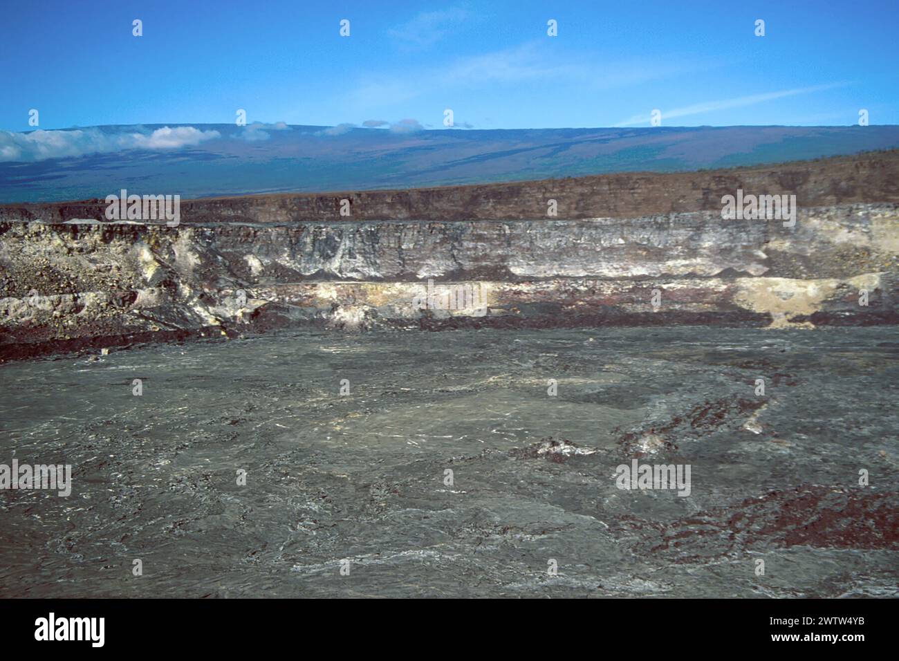 Crater walls, taken in 1998, Halemaumau Crater, Hawai'i Volcanoes ...