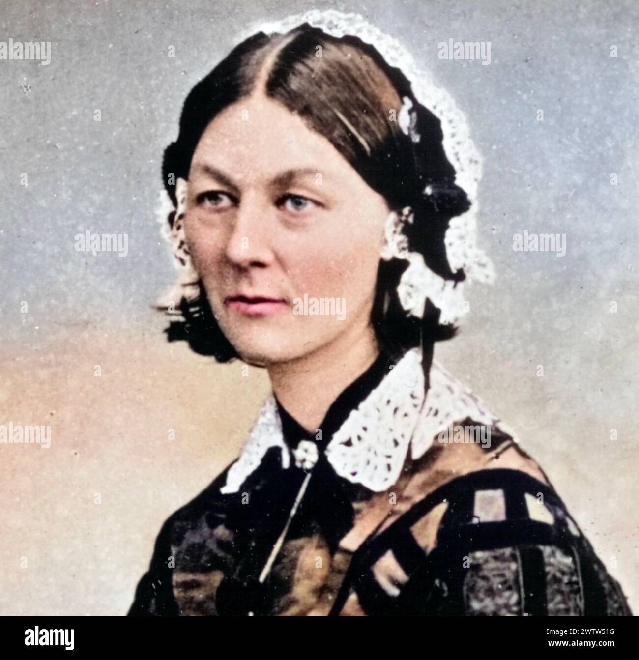 FLORENCE NIGHTINGALE (1820-1910) English social reformer and founder of modern nursing, about ...