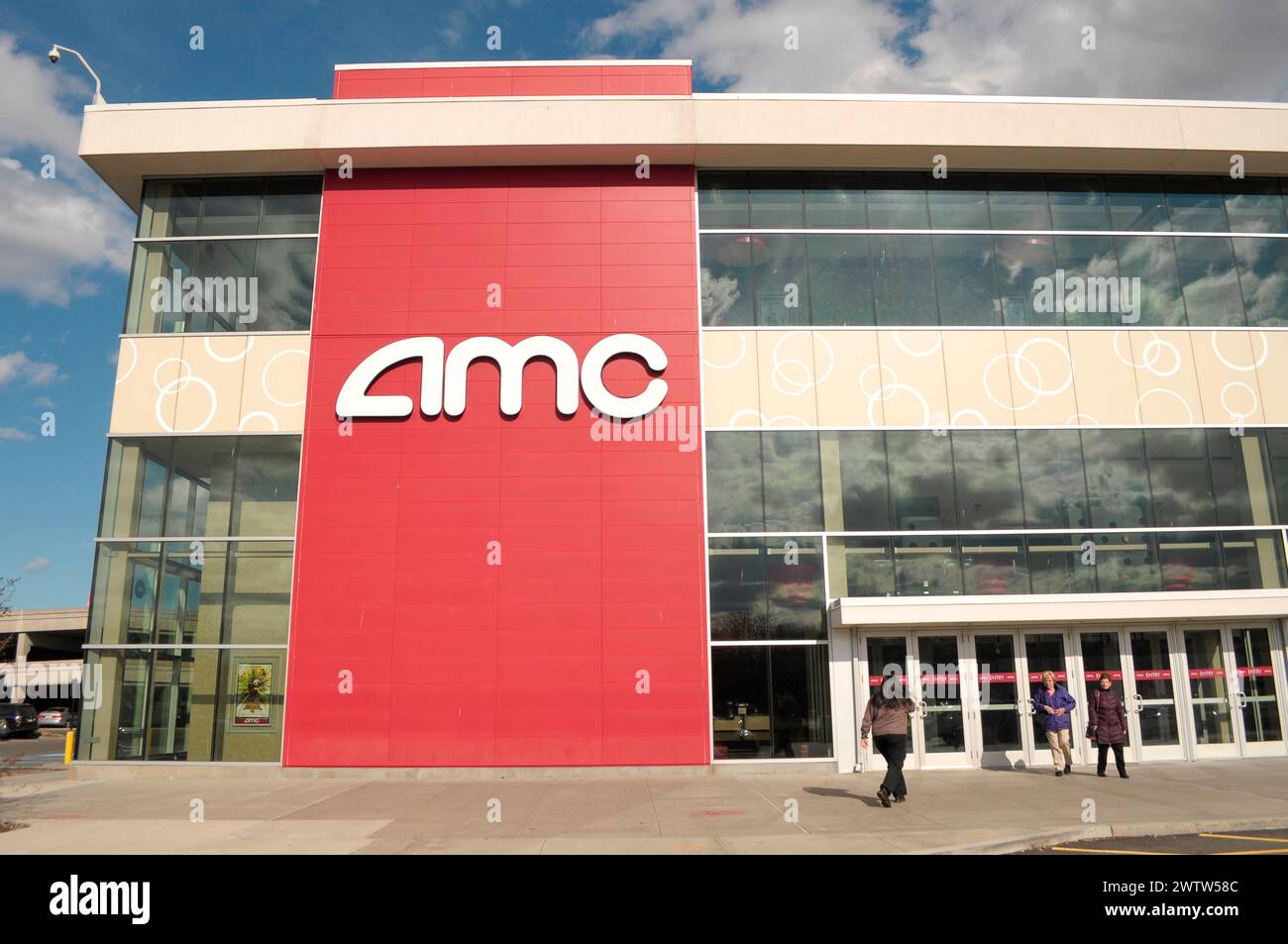 An AMC Theatre logo is seen on an AMC Theatre in the neighborhood of ...
