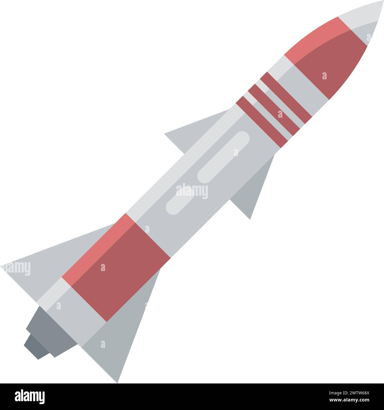 Military rocket. Missile color icon. Dangerous weapon Stock Vector ...