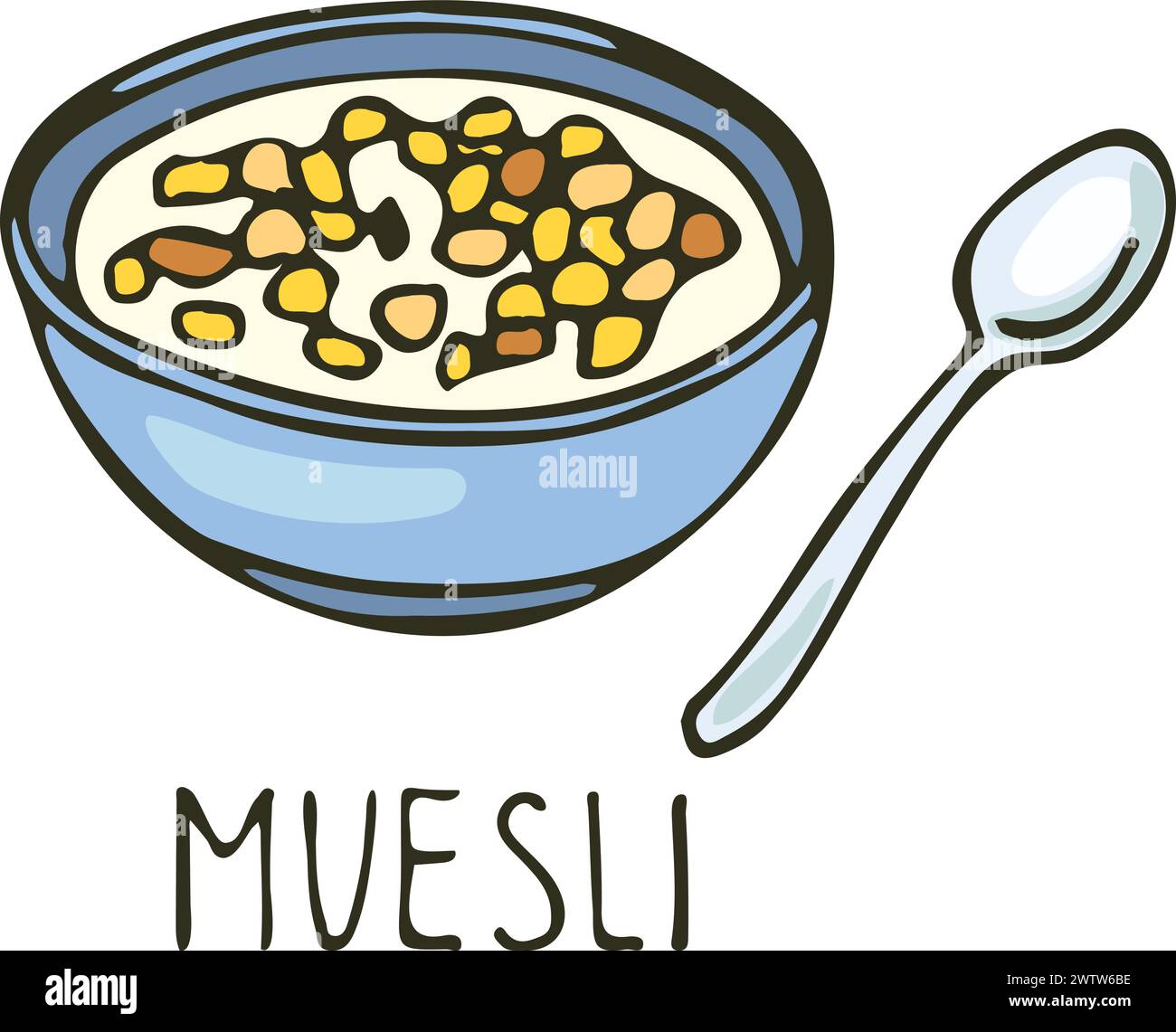 Dry breakfast milk Stock Vector Images - Alamy