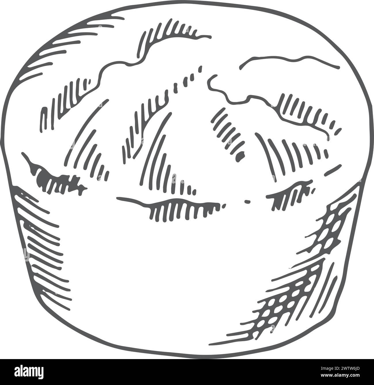 Round bread loaf Stock Vector Images - Alamy