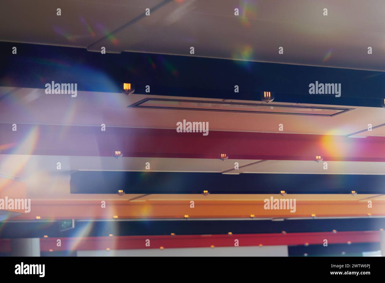 Soft light creates an atmospheric prism effect on horizontal lines ...