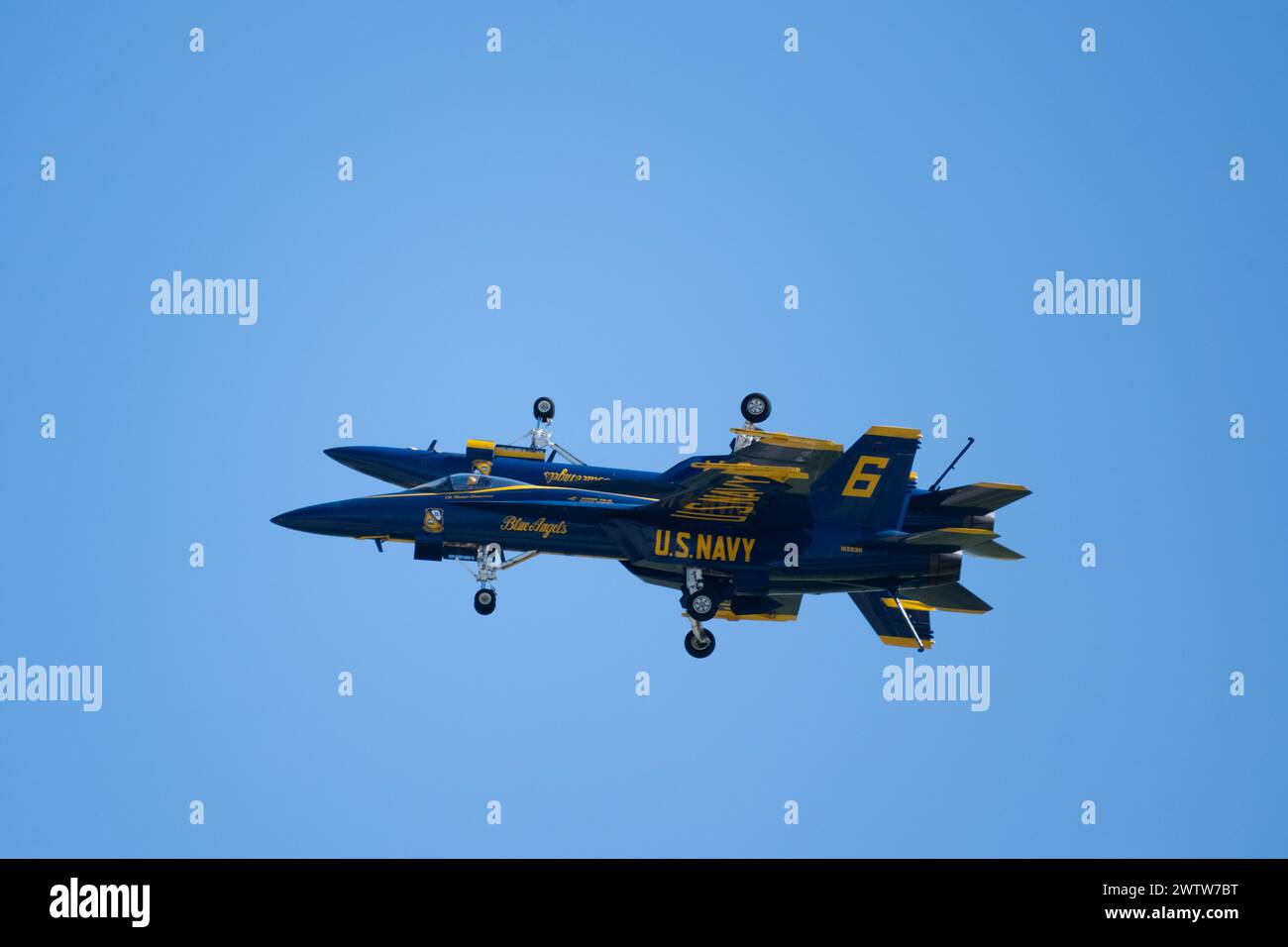U.S. Navy Blue Angels perform aerobatic formation maneuvers during the ...