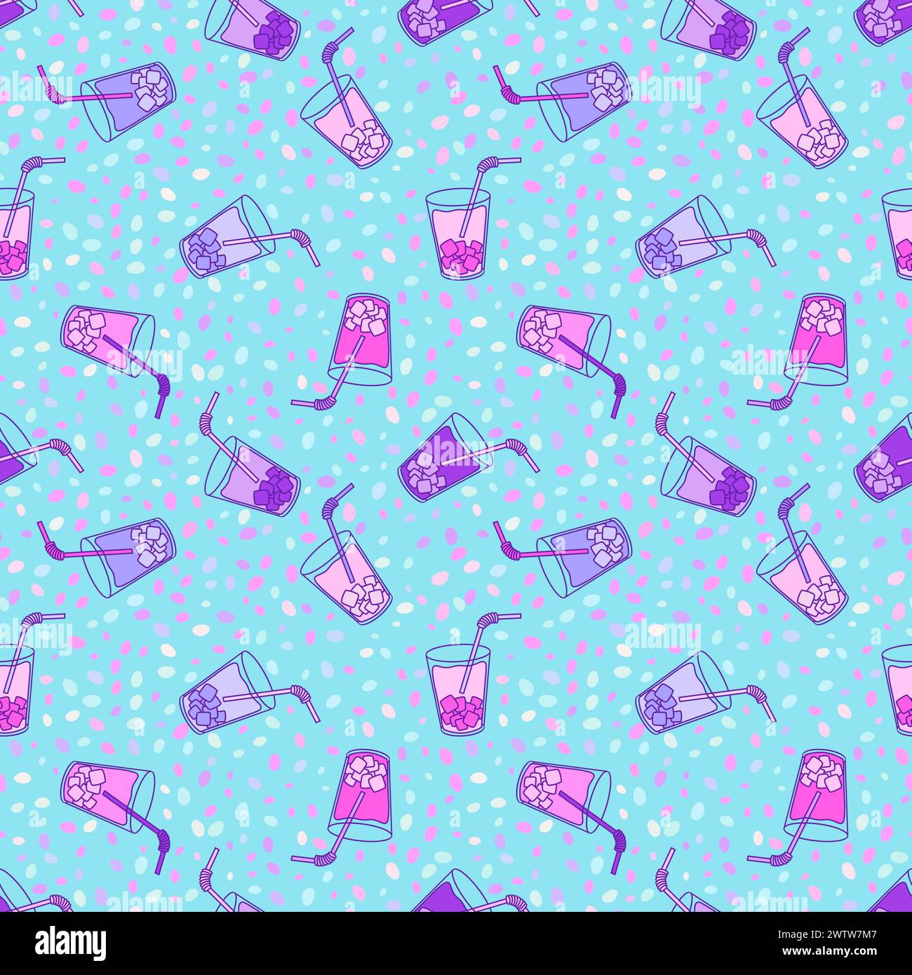 Summer print cocktails seamless ice pattern for wrapping paper and ...