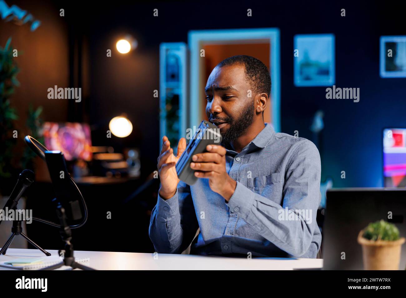 Media star filming tech tutorial on how to do V mount battery ...