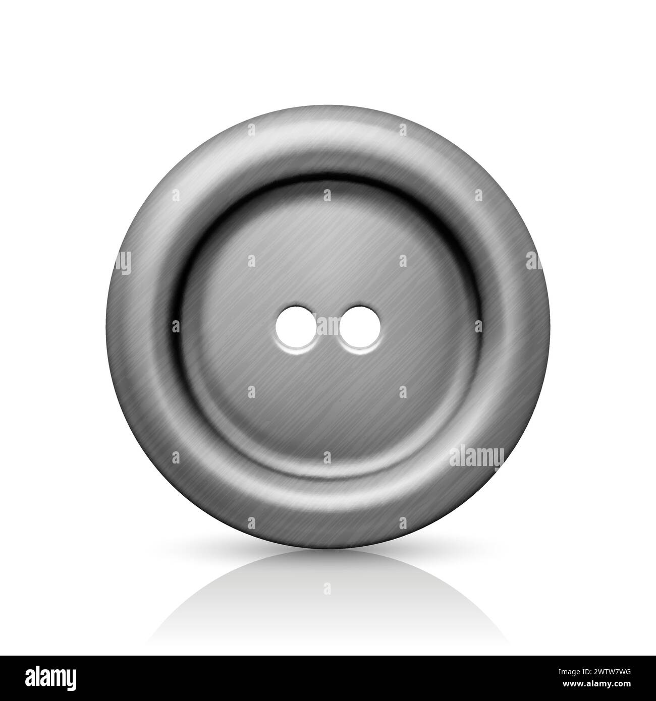 Vector 3d Realistic Textured Metal Button for Clothes Icon Closeup ...