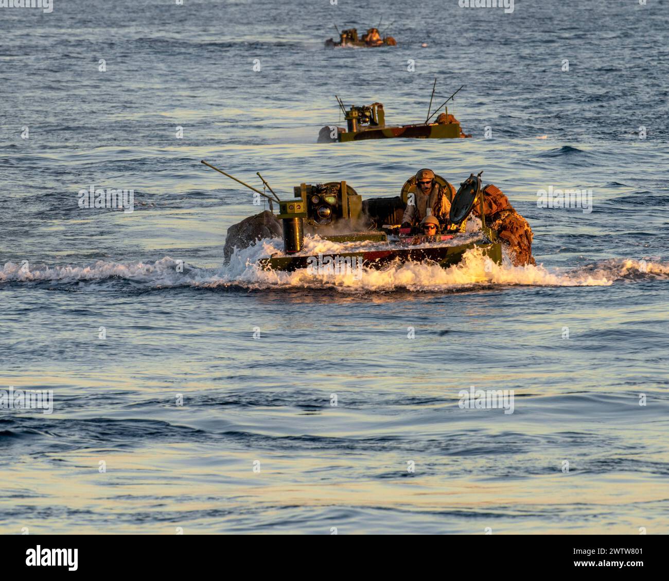 U.S. Marine Corps Amphibious Combat Vehicles attached to Alpha Company ...