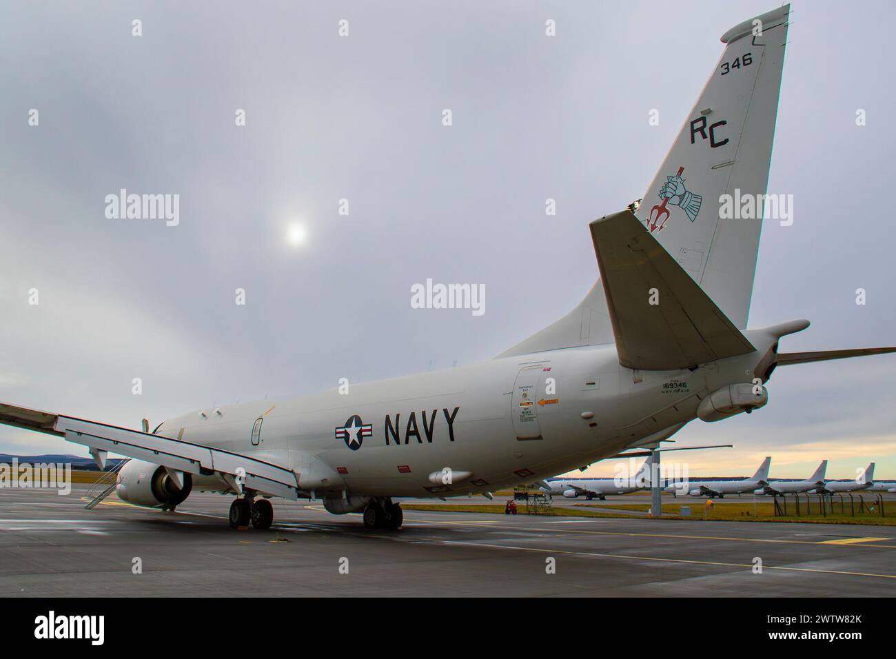 A P-8A Poseidon attached to Patrol Squadron (VP) 46, the ’Grey Knights ...