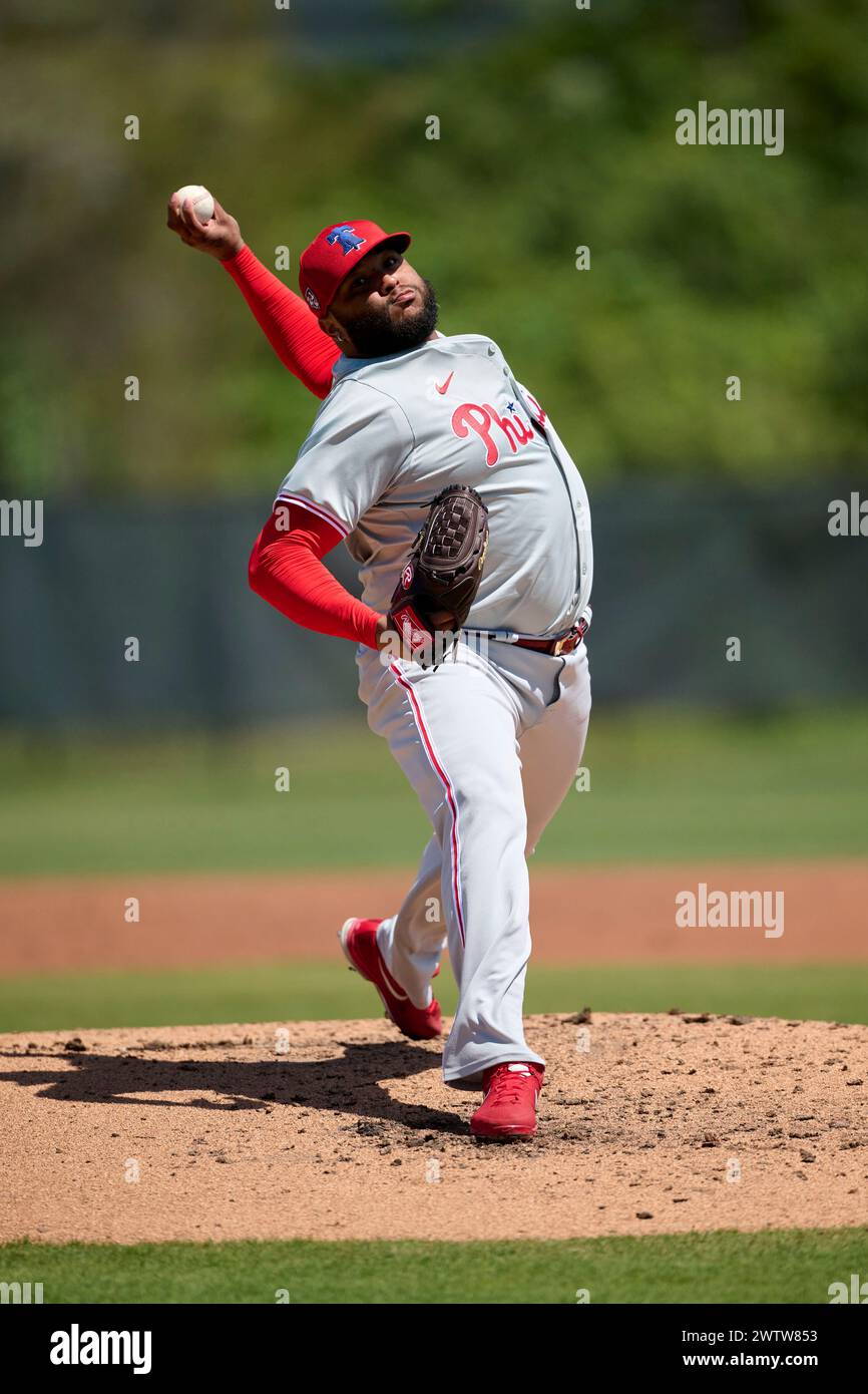 Philadelphia Phillies Jose Alvarado (46) delivers a pitch during an ...