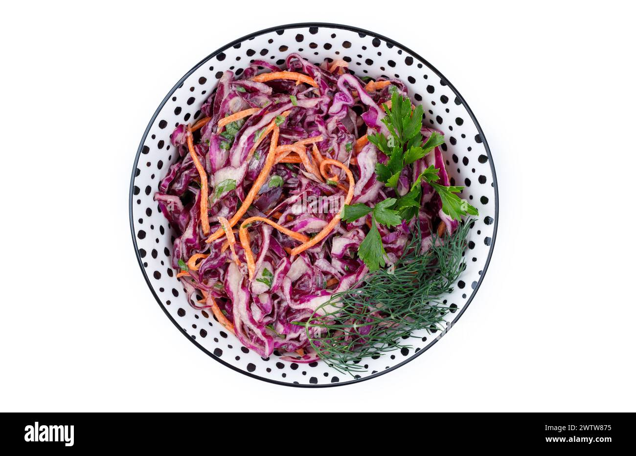 Salad dressing plate above Cut Out Stock Images & Pictures - Alamy