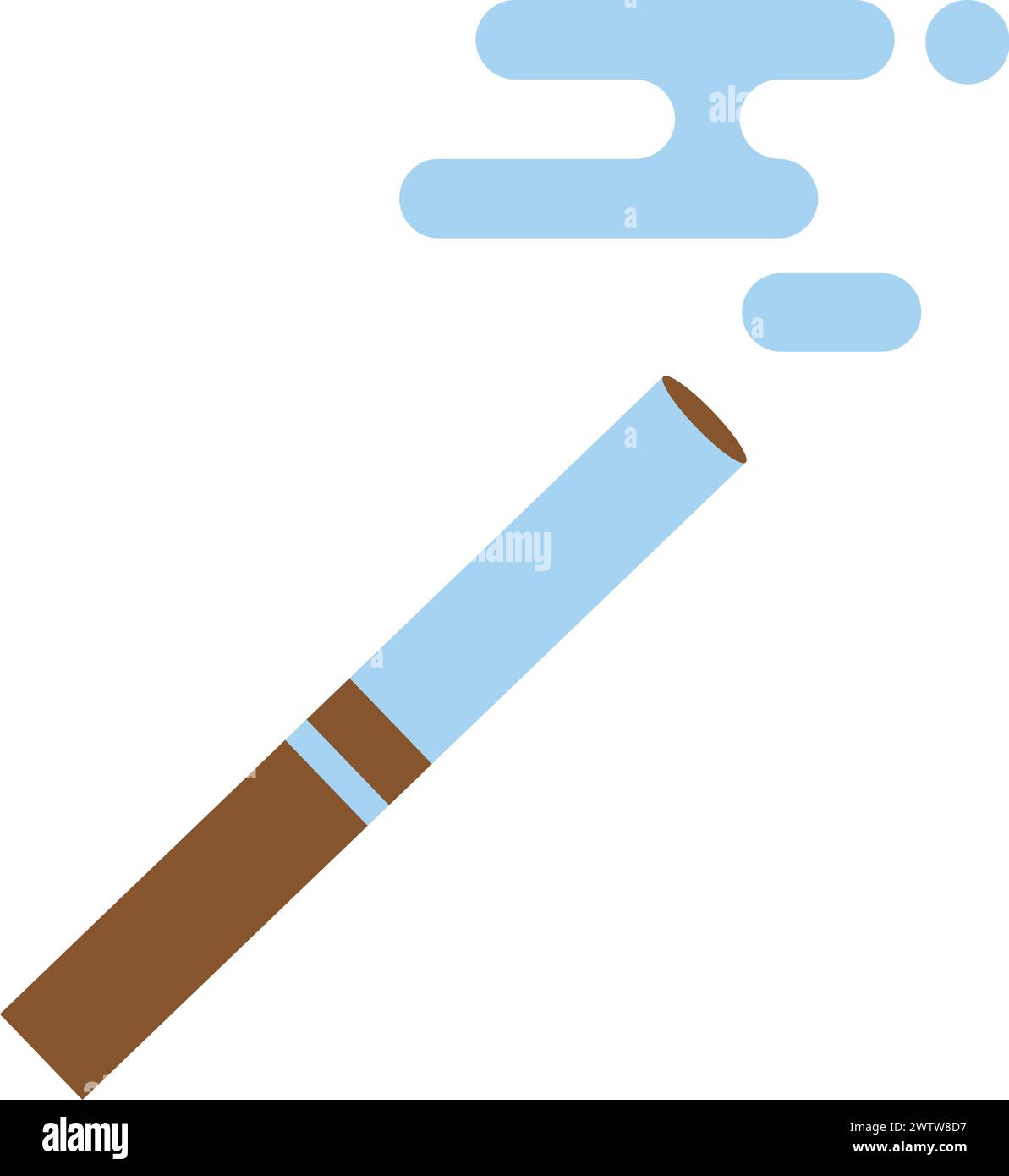 Cigarette icon. Smoking tobacco flat color symbol Stock Vector Image ...