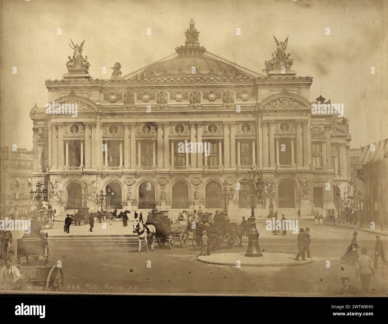 Vintage photograph of the Palais Garnier, Opera House, Paris, France ...