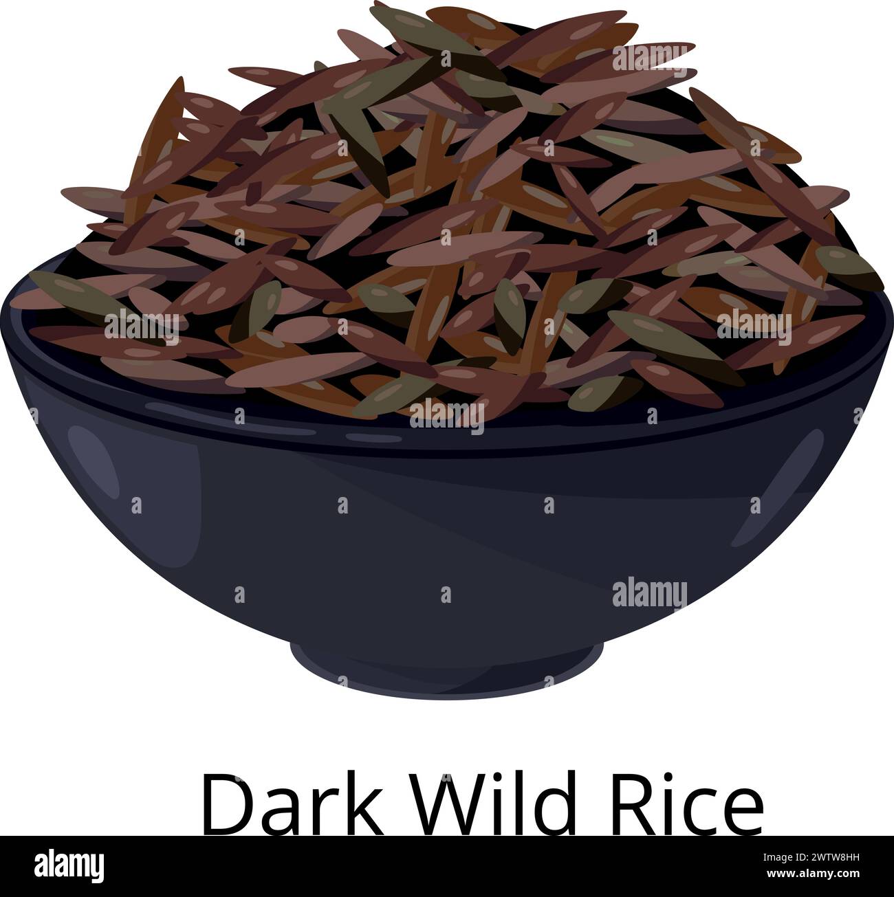 Raw brown long grain Stock Vector Images - Alamy