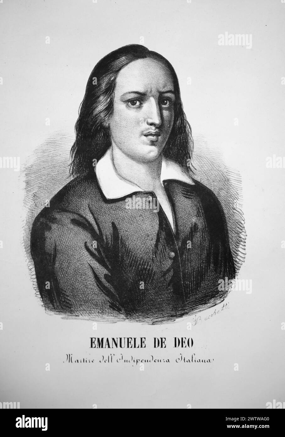 Portrait of Emanuele De Deo (1772-1794). Italian patriot. He helped ...