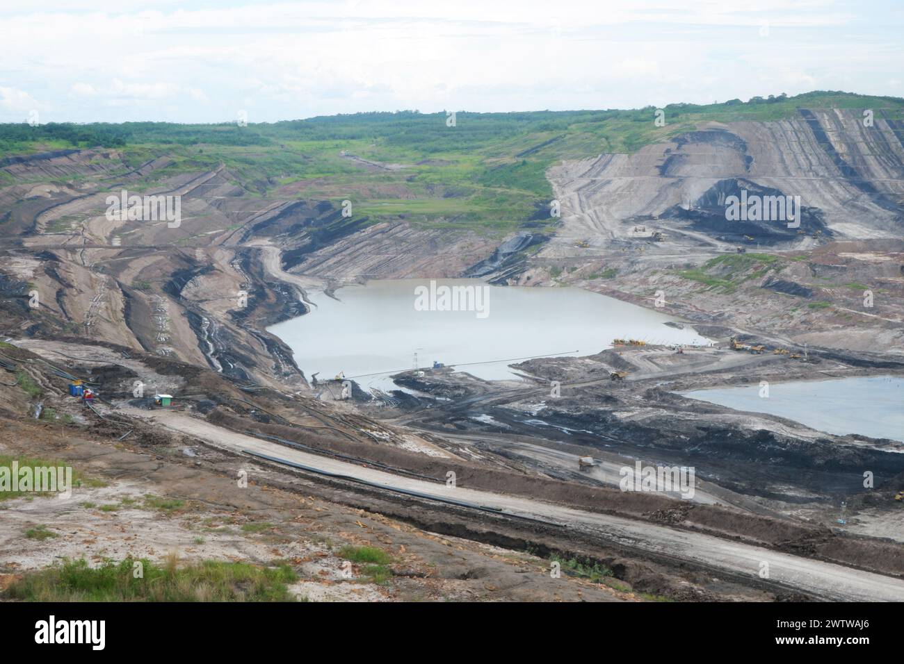 large quarry open pit coal mining in Borneo, Indonesia Stock Photo - Alamy