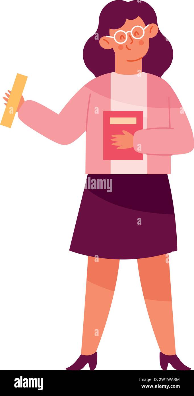 Woman book teachers day Stock Vector Images - Alamy