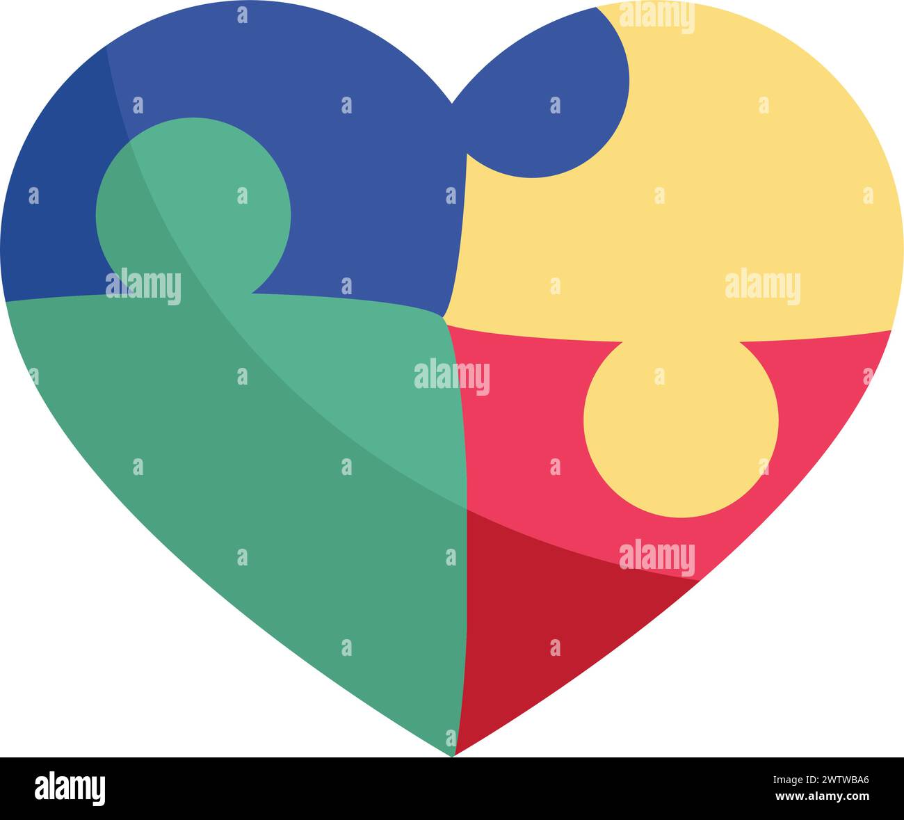 autism heart puzzles illustration vector Stock Vector Image & Art - Alamy