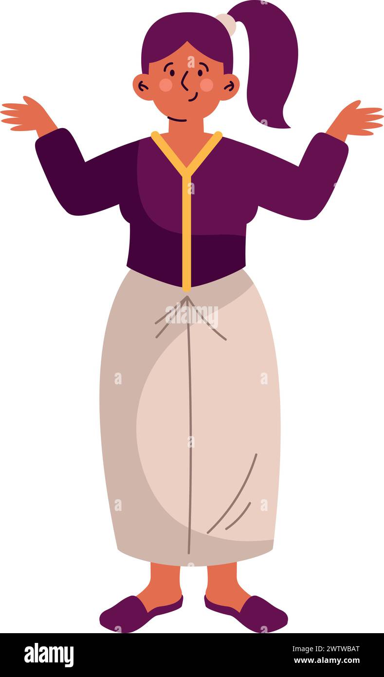 myanmar beautiful woman illustration vector Stock Vector Image & Art ...