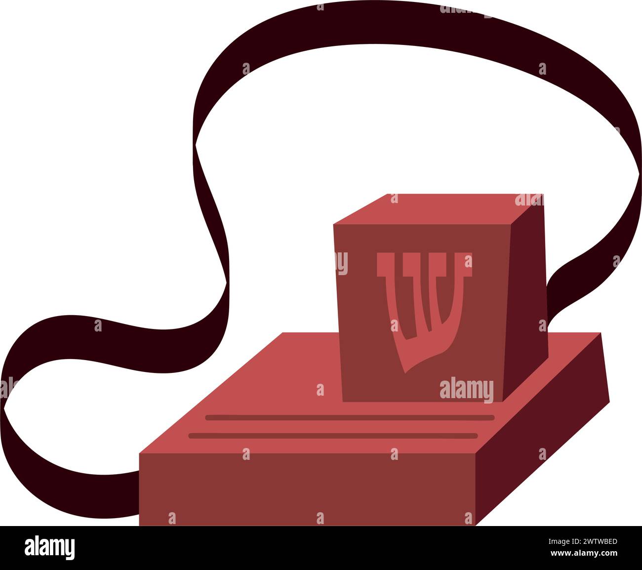 jewish tefillin phylacterius illustration vector Stock Vector Image ...