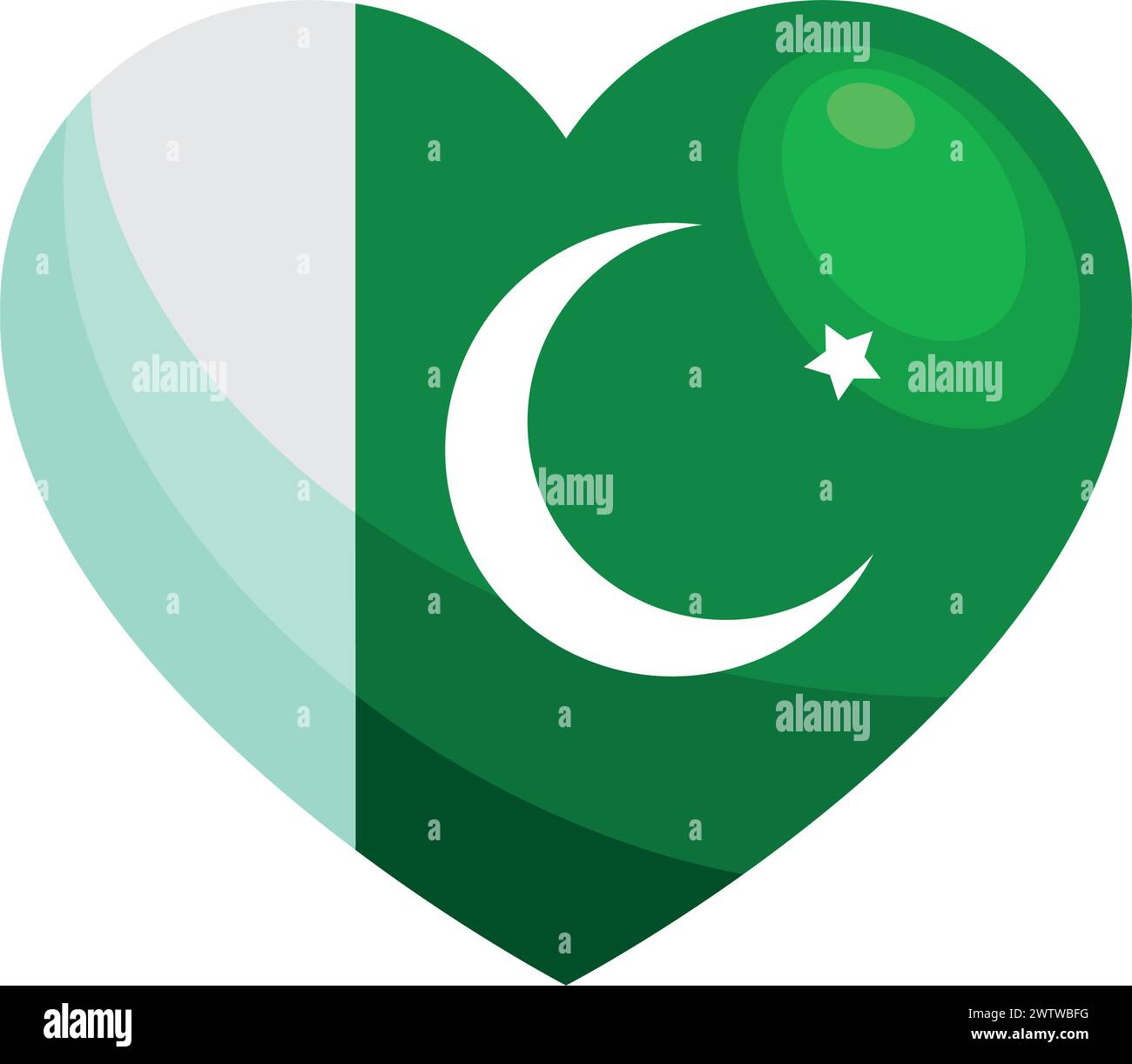 Heart with pakistani flag hi-res stock photography and images - Alamy