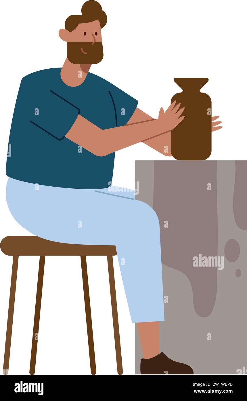 artist craftsman design illustration vector Stock Vector Image & Art ...