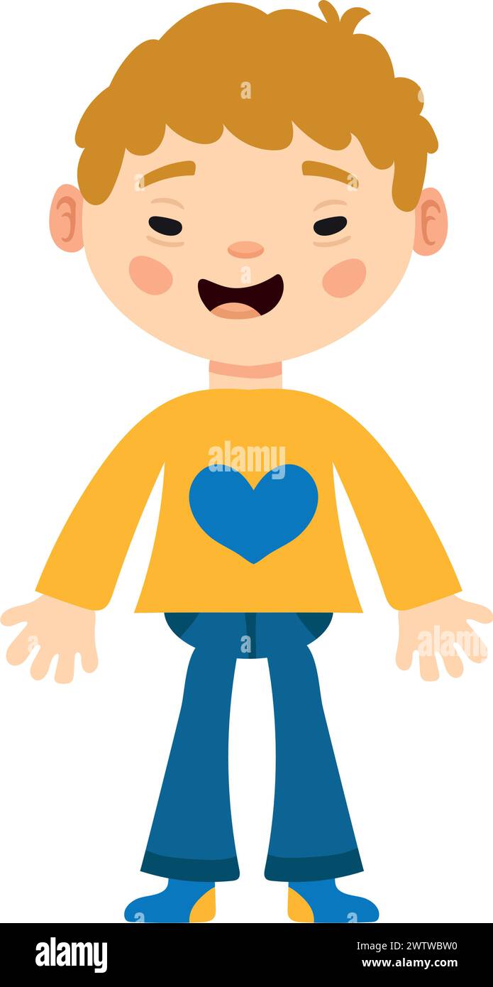 down syndrome day boy illustration vector Stock Vector Image & Art - Alamy
