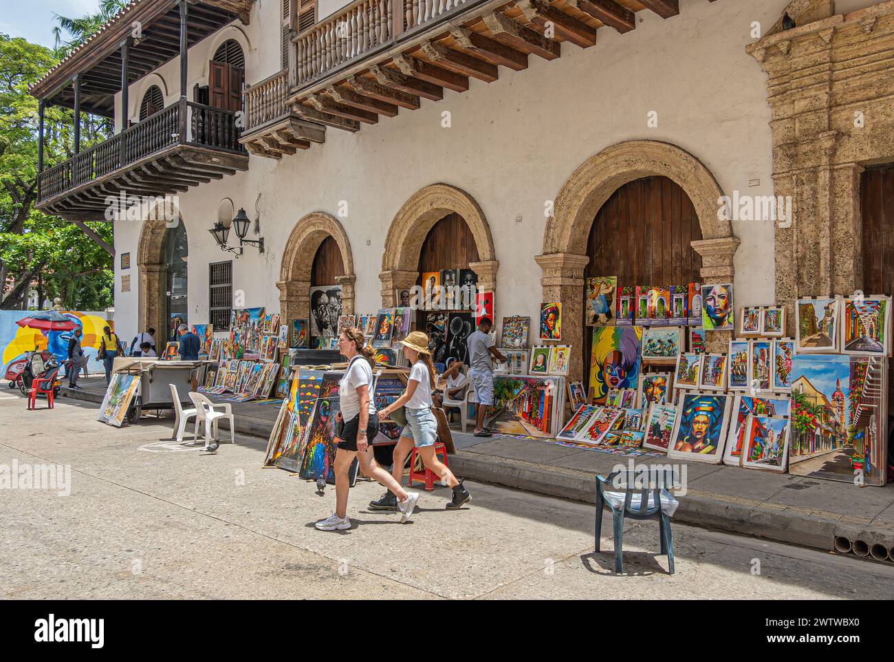 Cartagena, Colombia - July 25, 2023: In front of Catedral de Santa ...