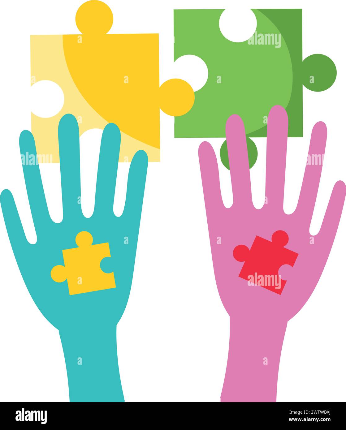 autism puzzle pieces illustration vector Stock Vector Image & Art - Alamy