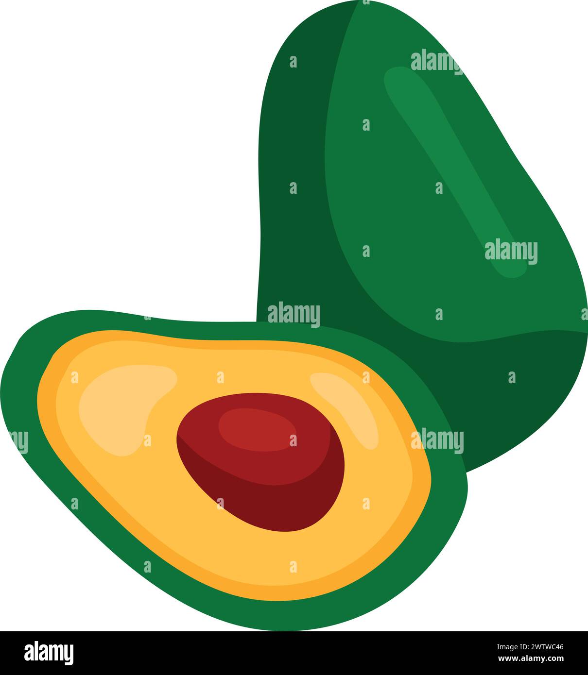 avocado fresh design illustration vector Stock Vector Image & Art - Alamy