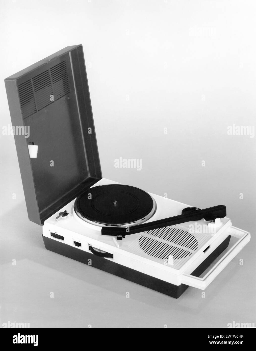 1960's 1970's portable record player which comes in a case with a ...