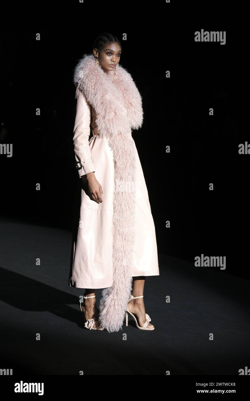 Parades with ODETTE ALVAREZ design during Mercedes Benz Fashion Week ...