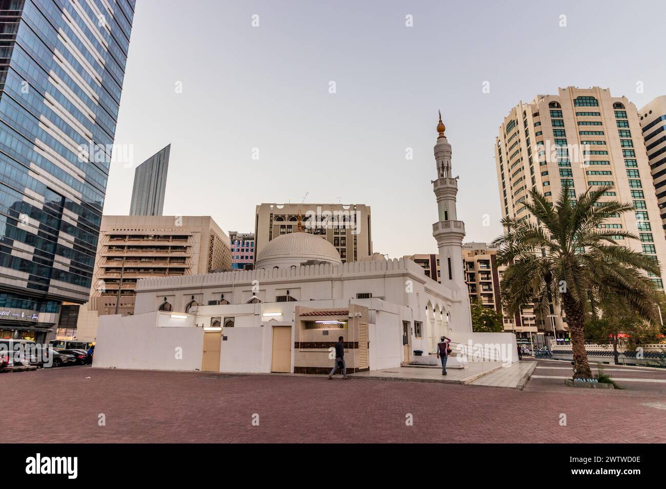 ABU DHABI, UAE - OCTOBER 13, 2021: Mosque Of Fathima Bint Mohammed Bin ...