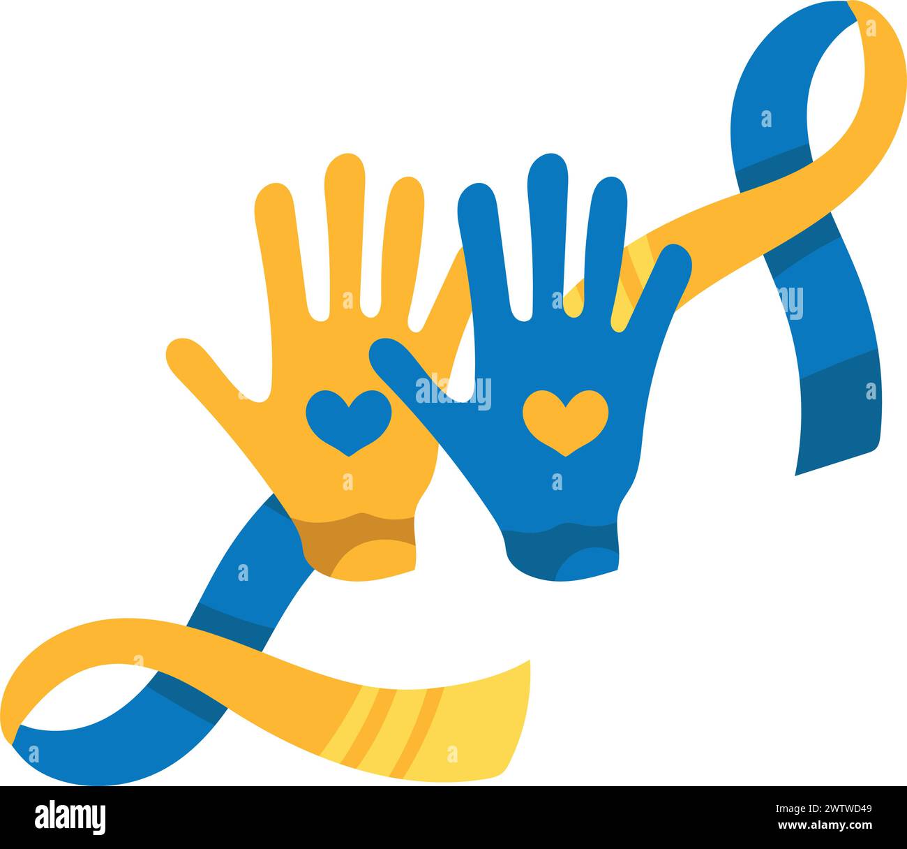 down syndrome day awareness illustration vector Stock Vector Image ...