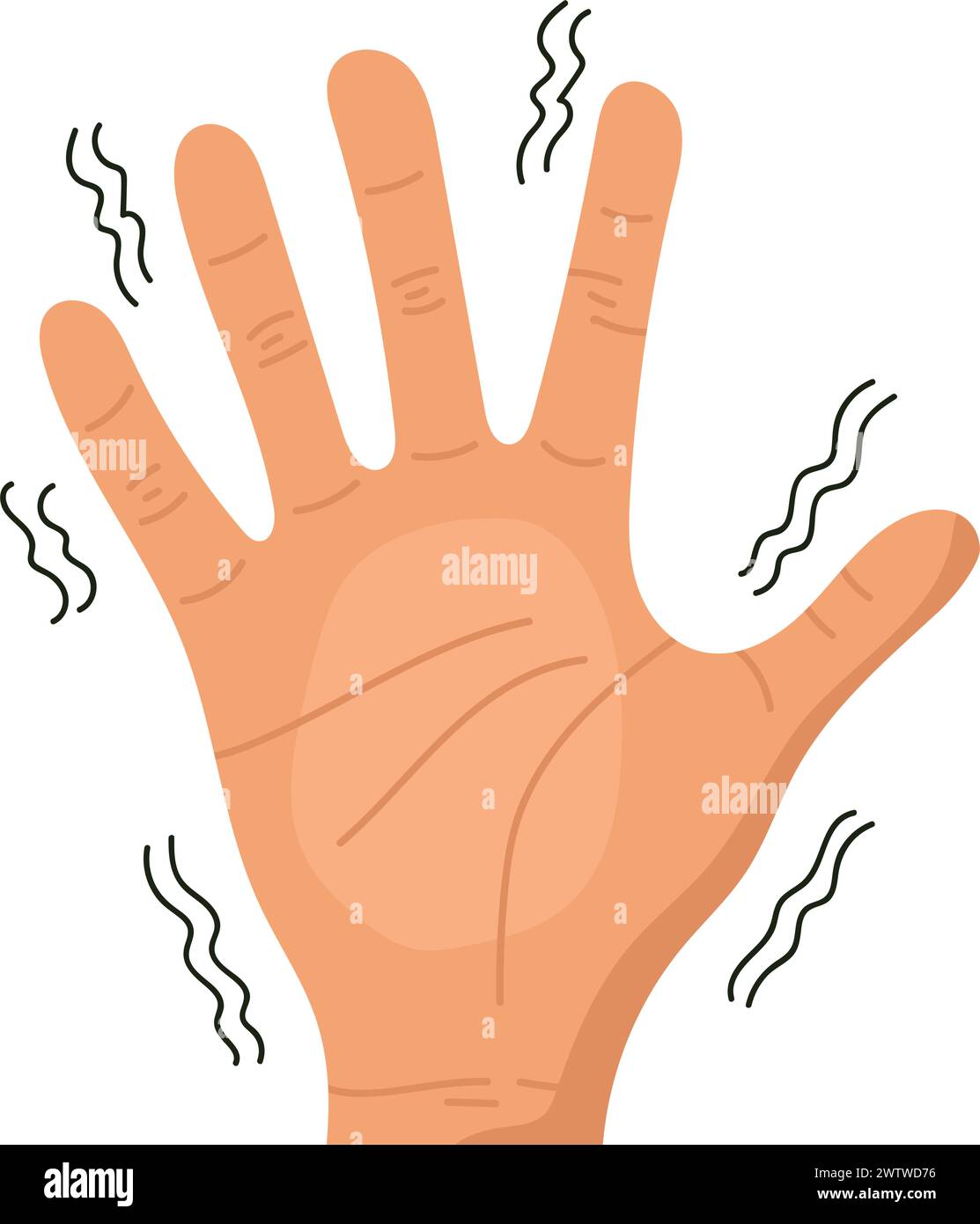 parkinson movement hand illustration vector Stock Vector Image & Art ...