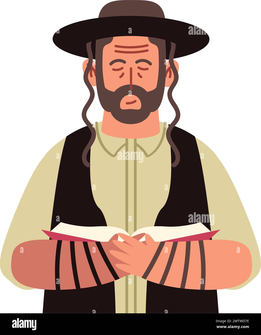 jewish tefillin leather illustration vector Stock Vector Image & Art ...