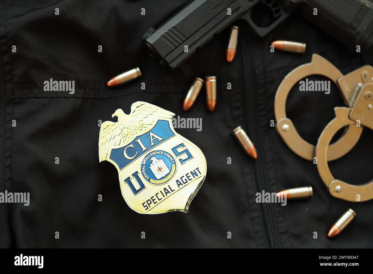 KYIV, UKRAINE - MARCH 9, 2024 US CIA Central Intelligence Agency badge ...