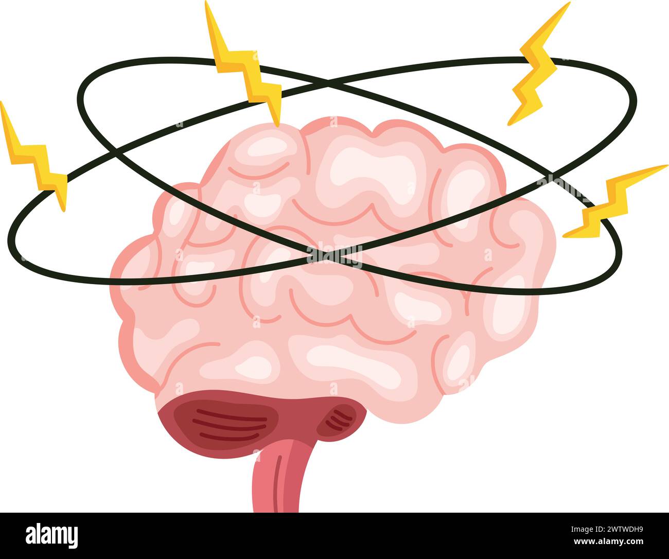 parkinson brain problem illustration vector Stock Vector Image & Art ...