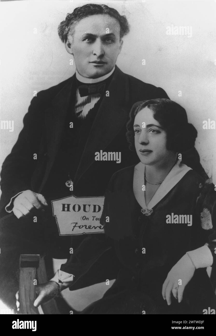 Mr. and Mrs. Harry Houdini, the great escapologist, posing for a ...