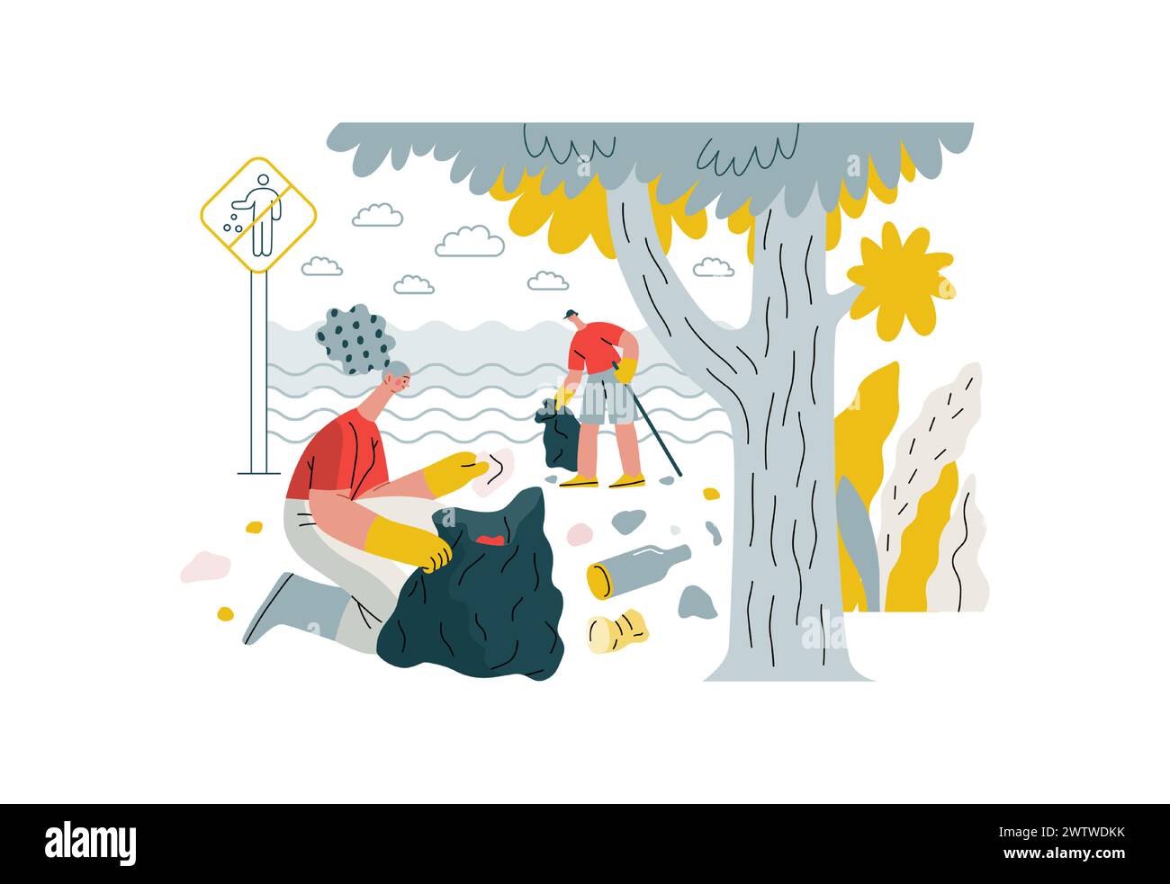 Clean up effort Stock Vector Images - Alamy