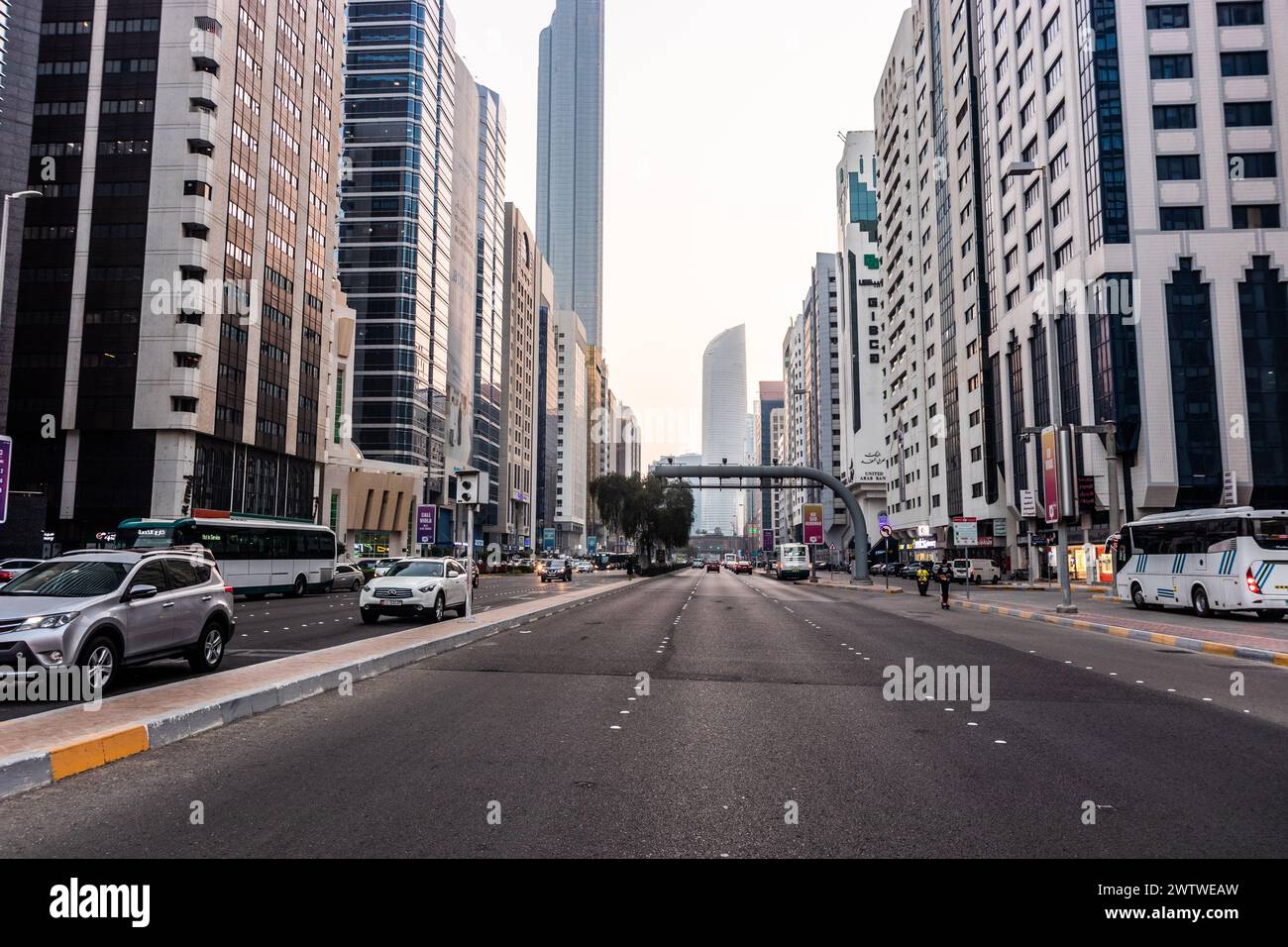 Abu dhabi city cityscape cityscape street scene street hi-res stock ...