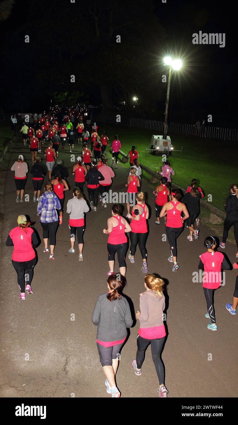 The 2014 Nike 'She Runs' public womens night-time marathon in ...