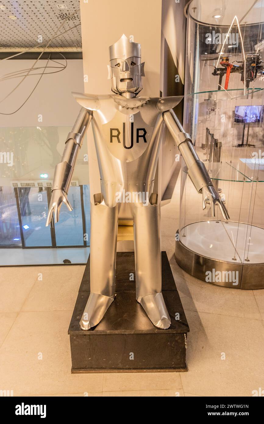 DUBAI, UAE - OCTOBER 27, 2021: Robot in the Czech Republic pavilion at ...