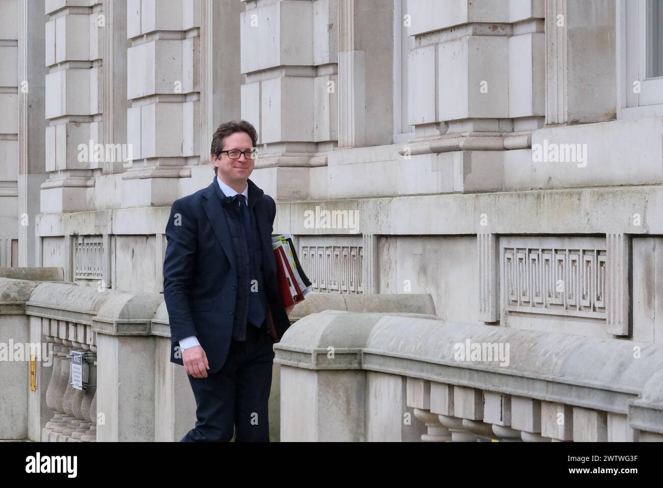 London, UK, 19th March, 2024. MP Alex Burghart is seen outside the ...