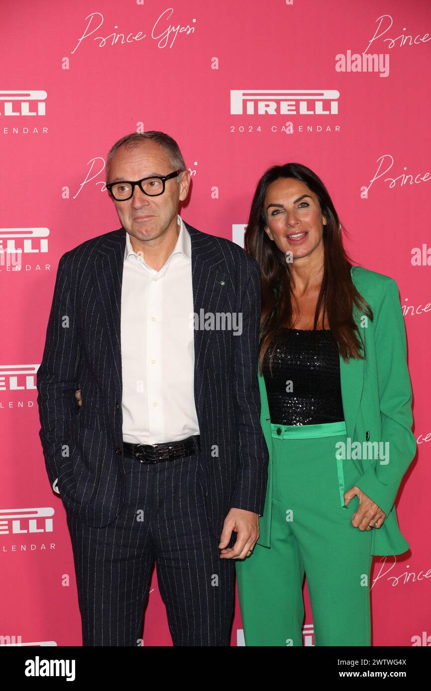 Stefano Domenicali and Silvia Colombo attend the gala event to ...