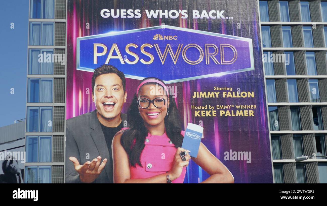 Los Angeles, California, USA 19th March 2024 Password NBC Billboard ...