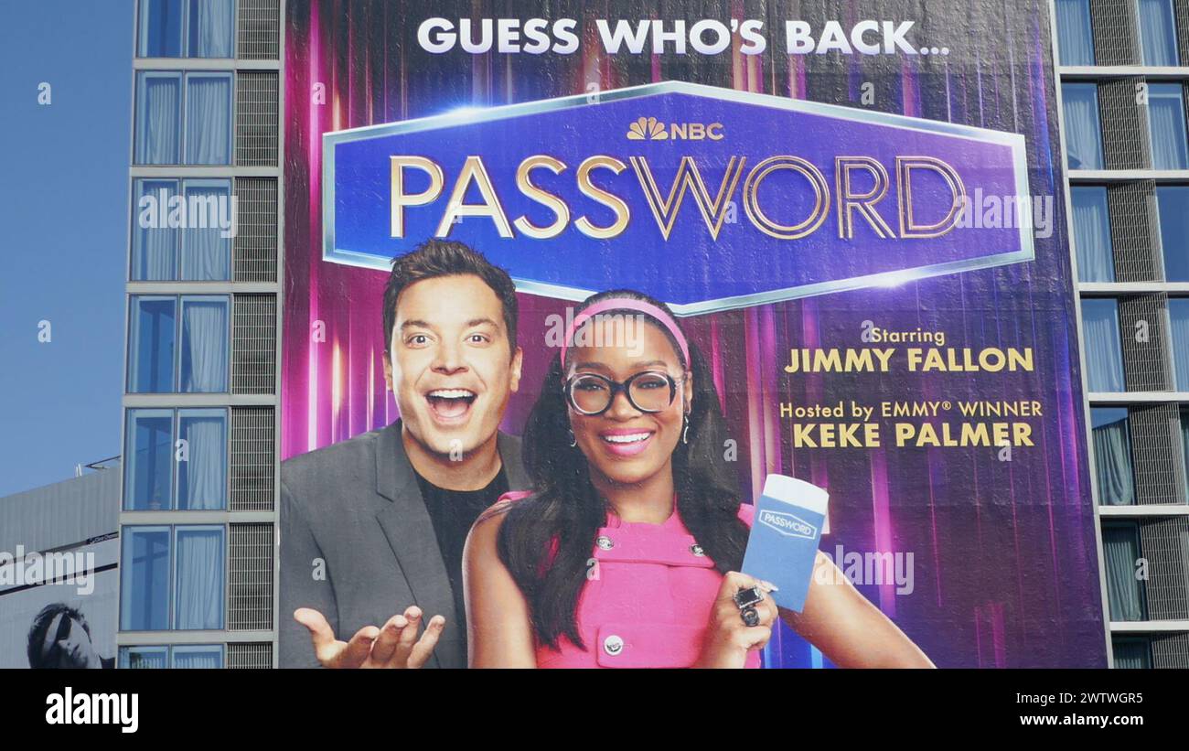 Los Angeles, California, USA 19th March 2024 Password NBC Billboard ...