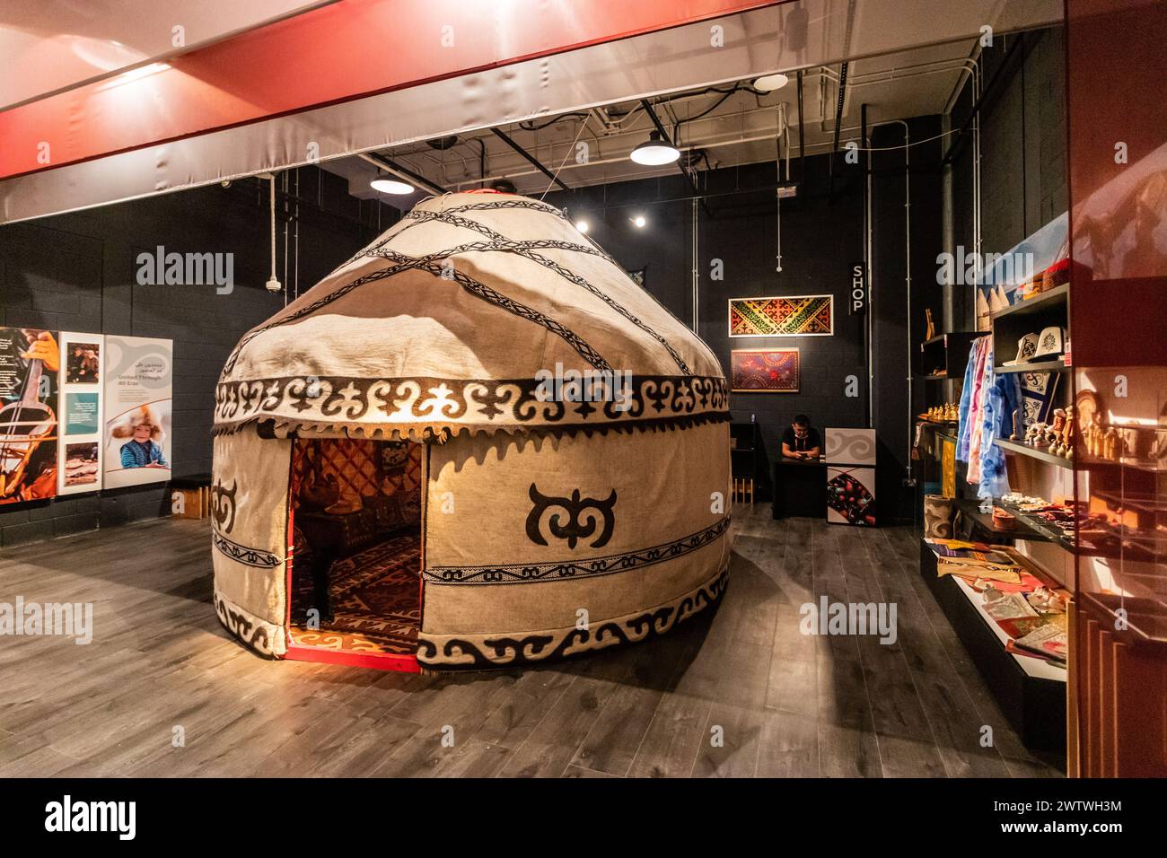 DUBAI, UAE - OCTOBER 27, 2021: Yurt in Kyrgyzstan pavilion at Expo 2020 ...